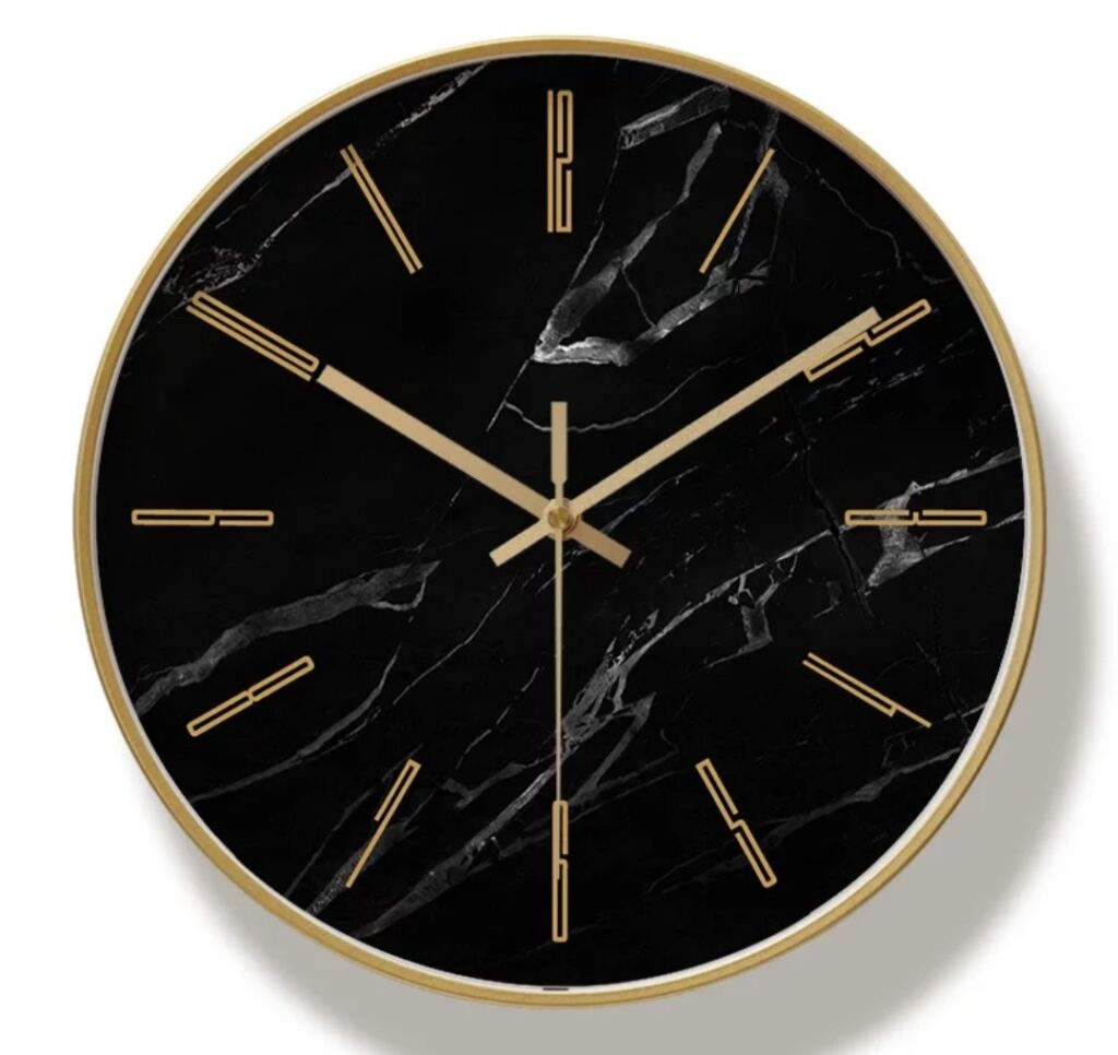 Milan Marble Clock - Digital Flames | Home Furnishing
